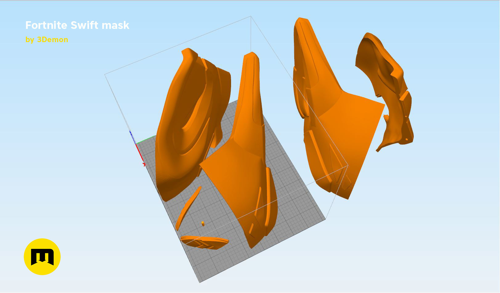 STL-Datei Fortnite Swift Maske 🆒・3D-Druck-Idee zum Herunterladen・Cults