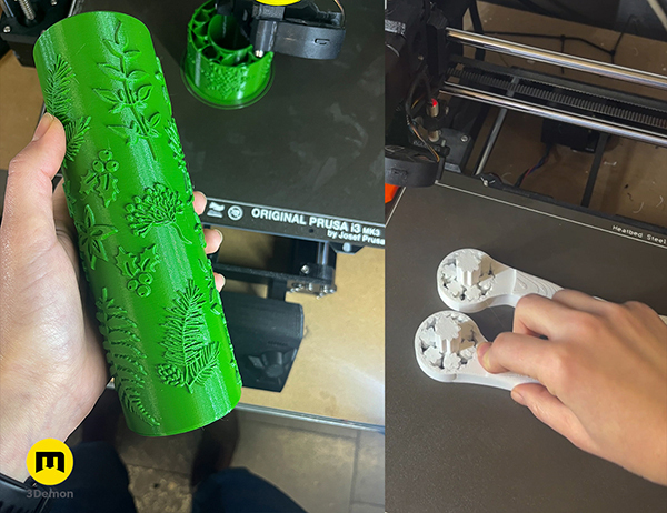 Free STL file Wrapping Paper Stamp Rollers - Christmas patterns 🎄・3D ...