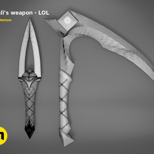Download 3D printing models Akali’s Weapon - LOL ・ Cults