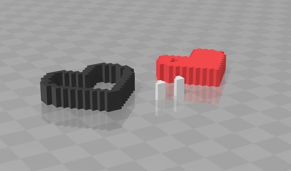 Free STL file Minecraft heart_Low poly Valentine model ️‍🔥・3D printer ...