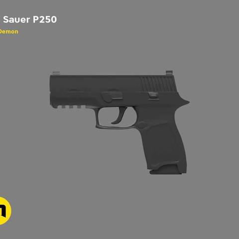 Download OBJ file SIG Sauer P250 pistol Low-poly • 3D printable design ...