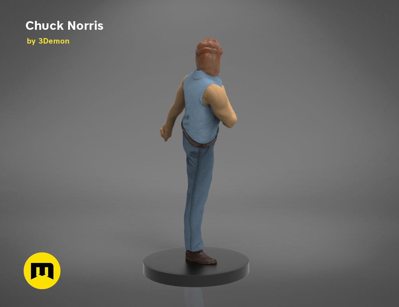 STL file Chuck Norris – Figure 🎬・3D printing design to download・Cults