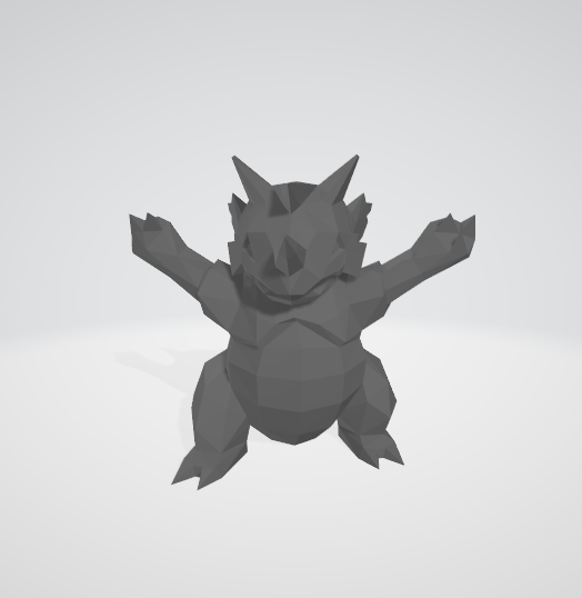 STL file Rhydon Low Poly Pokemon・3D printable design to download・Cults