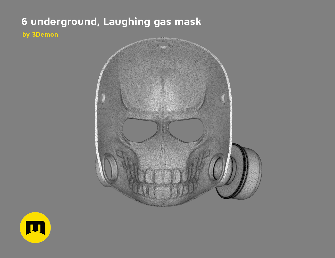 3D file Laughing Gas Mask - 6 underground 🤣・3D printable model to ...