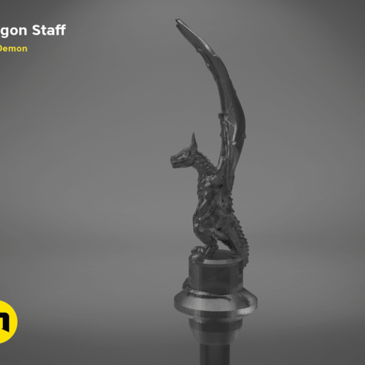 Download STL Dragon Staff ・ Cults