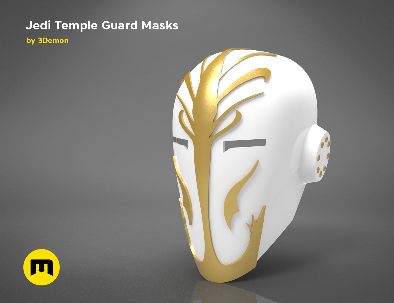 OBJ file 4 Jedi Temple Guard Masks 🕍・3D printable model to download・Cults