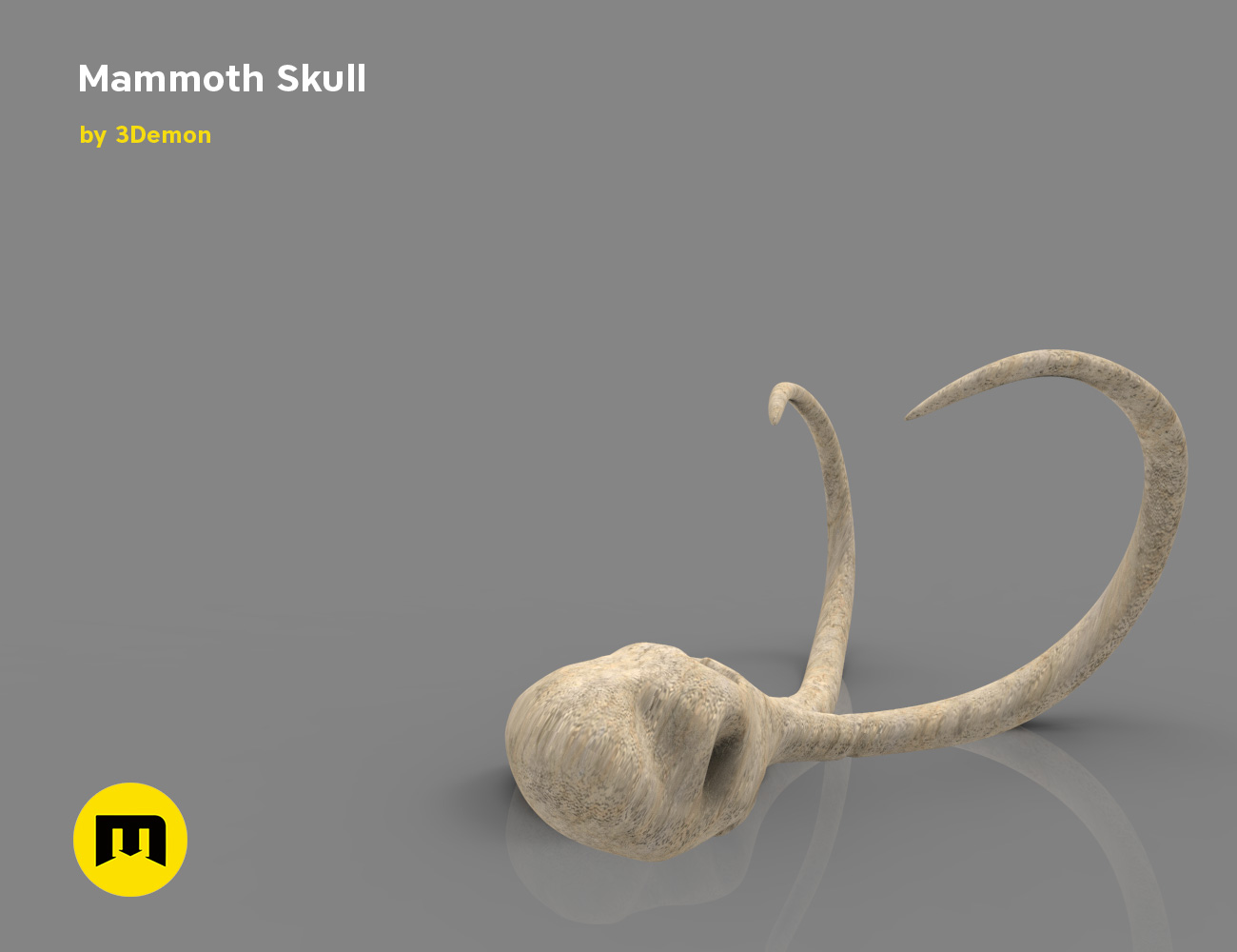 Download OBJ file Mammoth Skull and Ring • Design to 3D print ・ Cults