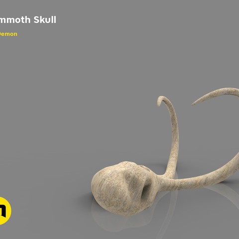 Download OBJ file Mammoth Skull and Ring • Design to 3D print ・ Cults