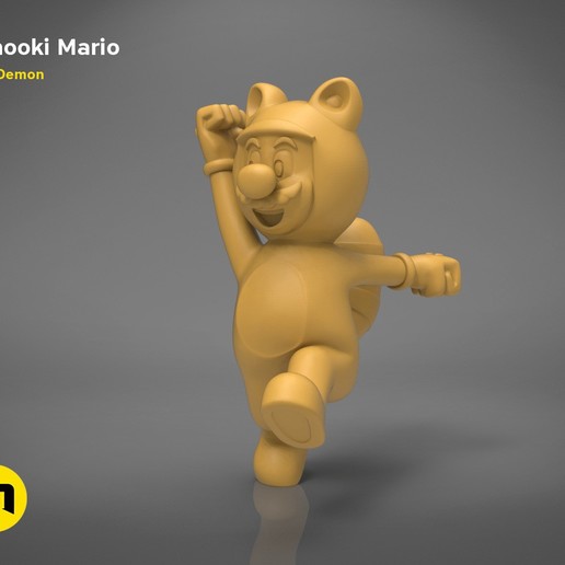 Download STL file Tanooki Mario • 3D printer model ・ Cults