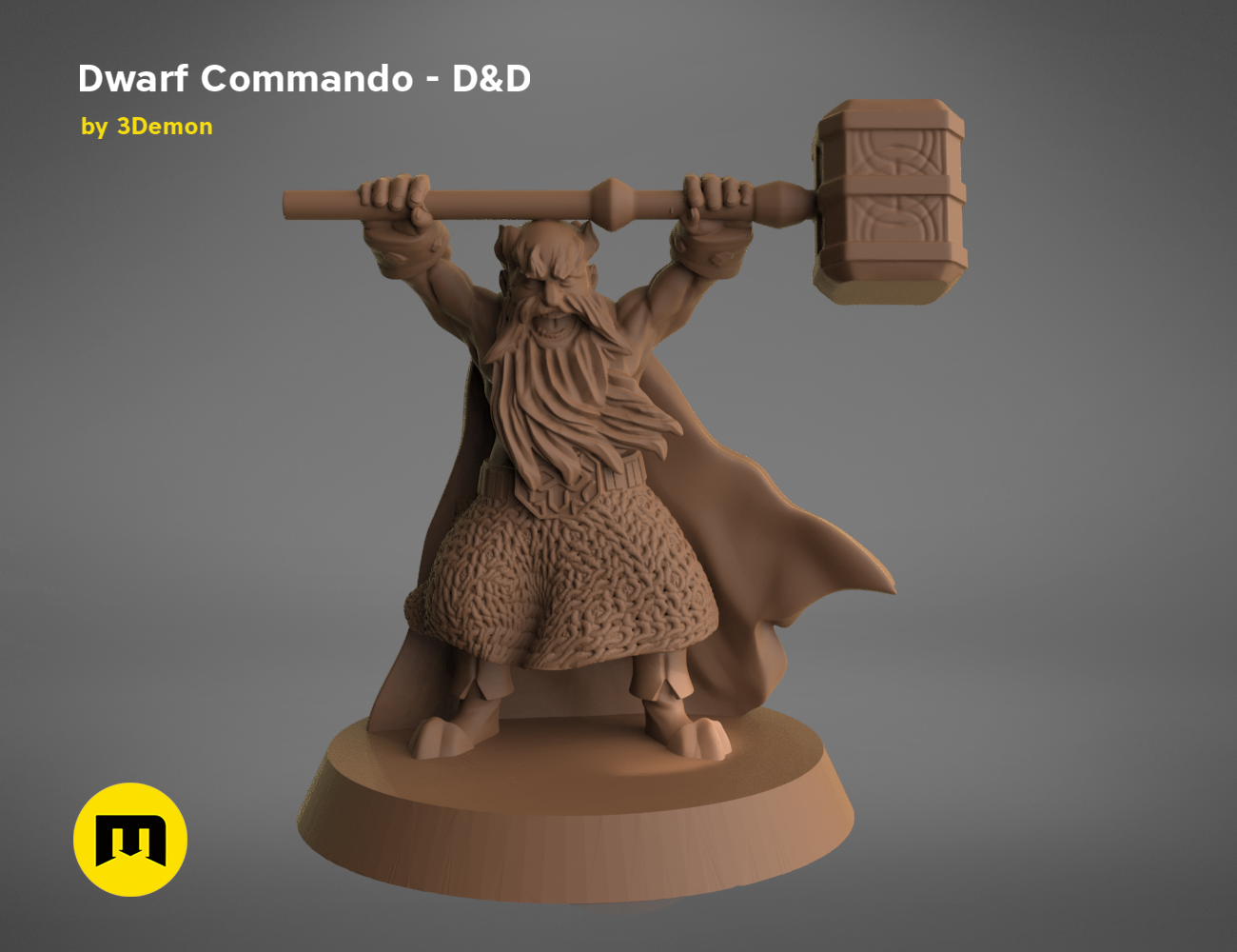 3D file Dwarf Commando - D&D Set 🏹・Design to download and 3D print・Cults