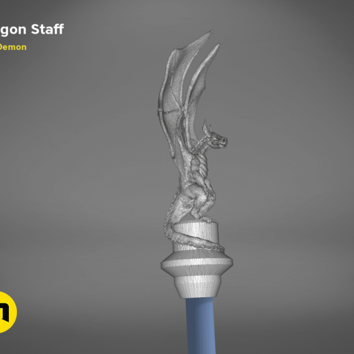 Download STL file Dragon Staff • 3D print object ・ Cults
