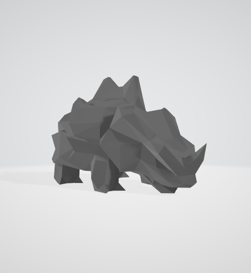 STL file Rhyhorn Low Poly Pokemon・3D printer design to download・Cults