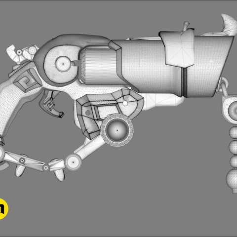 Download STL file Overwatch Roadhog Gun Bajie • Model to 3D print ・ Cults