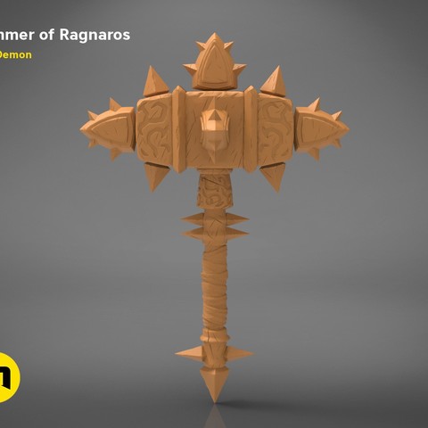 Download STL file Hammer of Ragnaros - World of Warcraft • 3D print ...