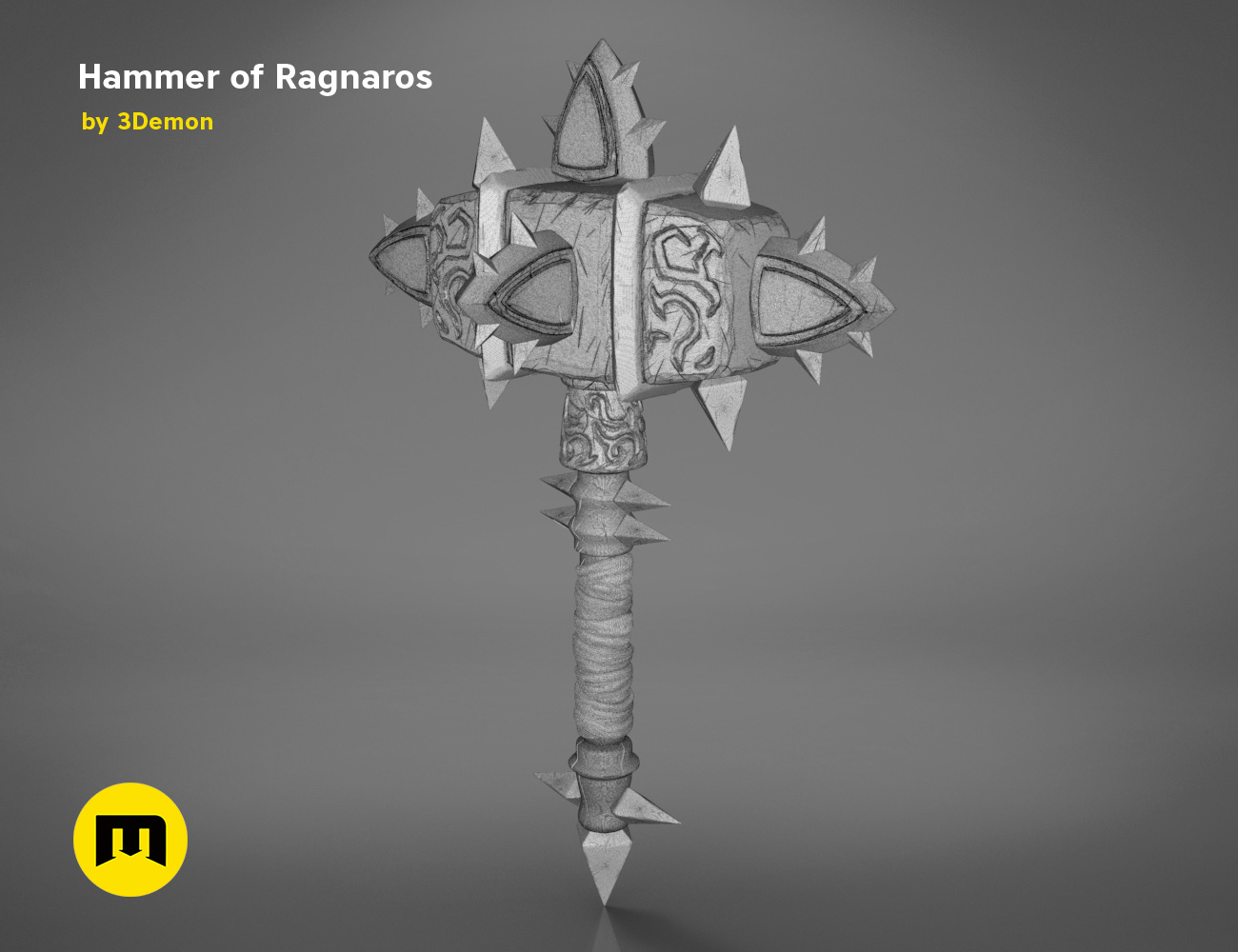 Download STL file Hammer of Ragnaros - World of Warcraft • 3D print ...