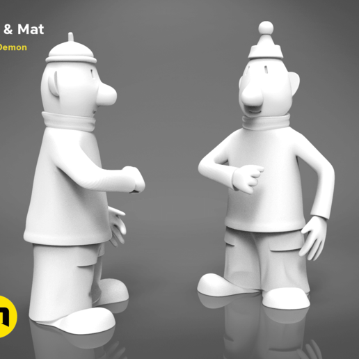 Download 3D model Pat & Mat Figures ・ Cults