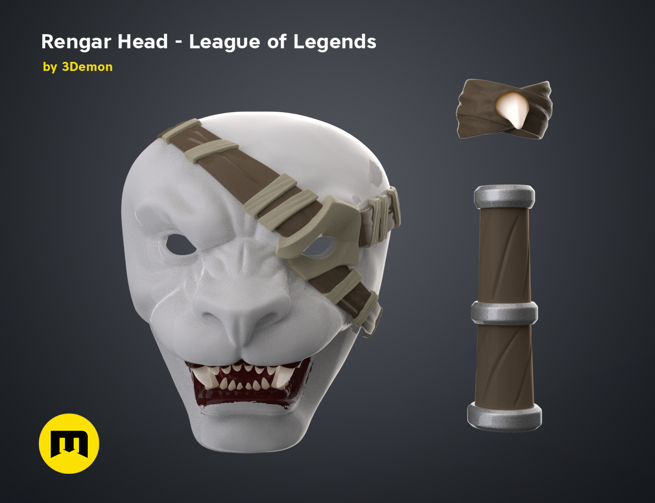 3D file Rengar Head – League of Legends 🎮・Model to download and 3D ...