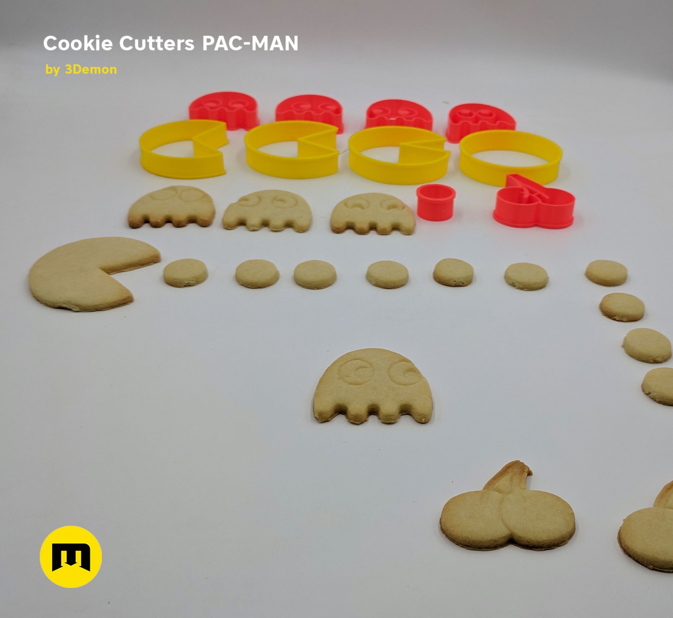Archivo 3D Juego de cortadores de galletas PAC-MAN 🍪・Design para ...