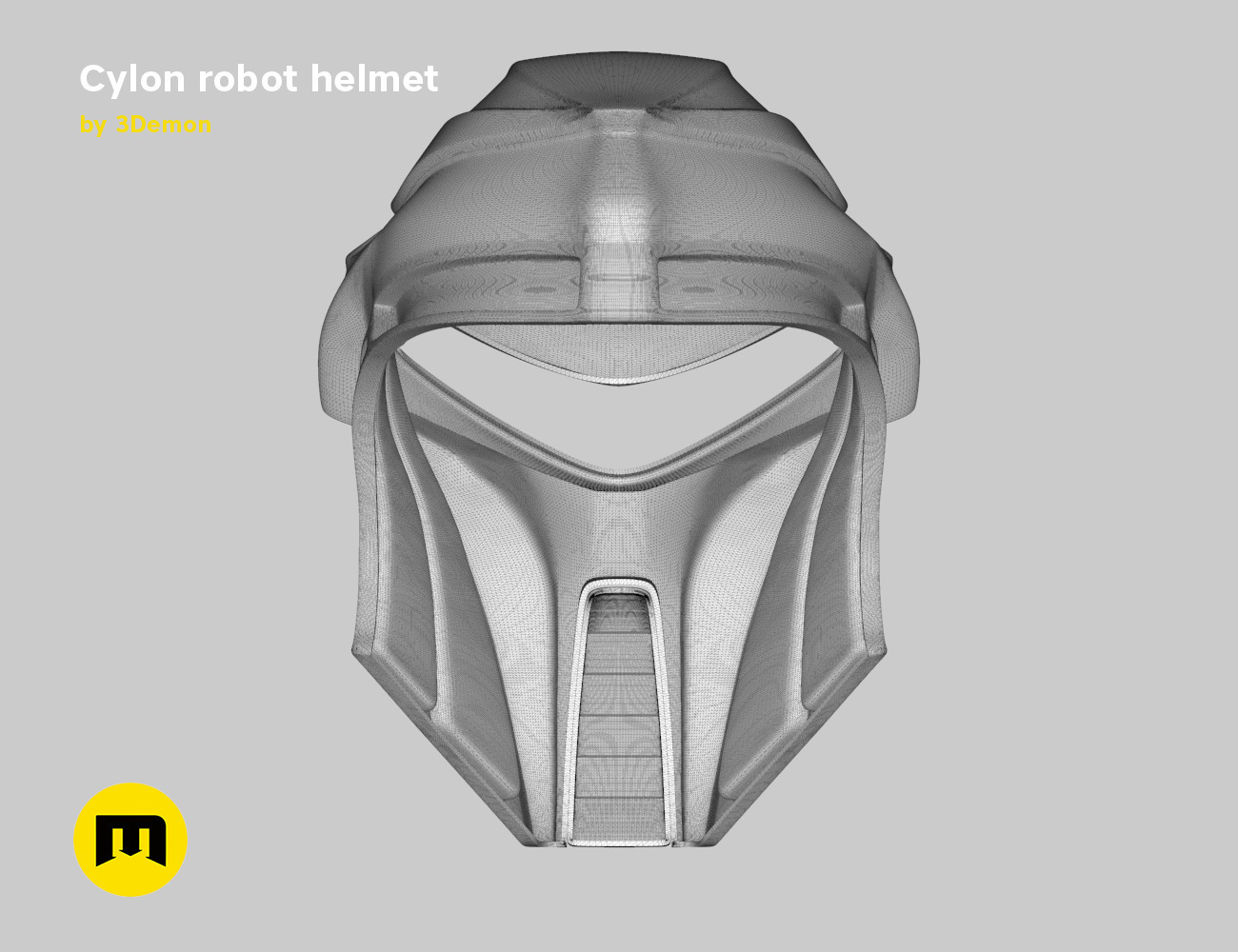 3D file Cylon robot helmet, Batlestar Galactica 🤖・3D printer design to ...