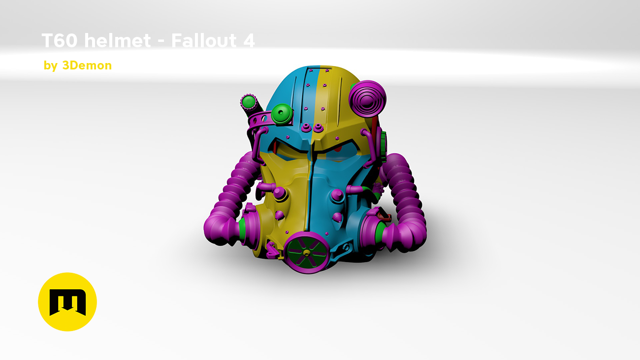 OBJ file T60 helmet - Fallout 4 🪖・3D printer design to download・Cults