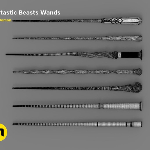 Download 3D printer designs Wand Set from Fantastic Beasts ・ Cults