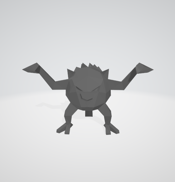 STL file Mankey Low Poly Pokemon・3D printing template to download・Cults