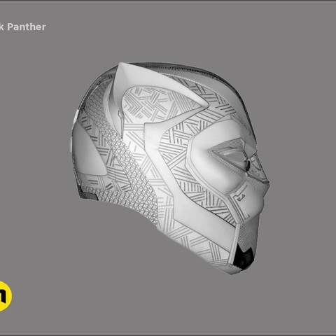 Download STL file Black Panther mask • 3D printer template ・ Cults