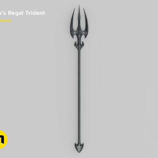 Download OBJ file Orm´s Regal Trident – Aquaman • Design to 3D print ...
