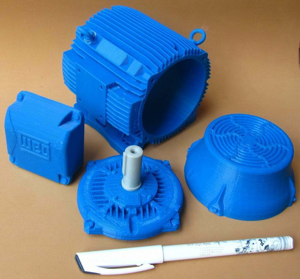 Free STL file WEG Electric Motor W22 1:5 model, frame 364/5T 60HP ⚡ ...