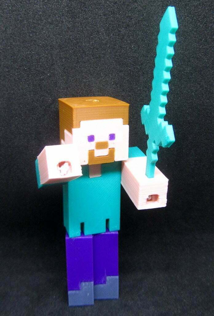 Free STL file Minecraft Steve Articulated 🦸・3D print design to download ...