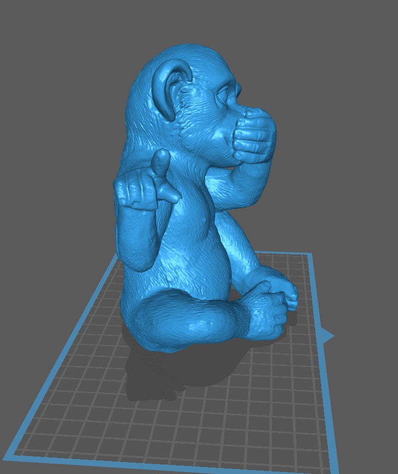STL file Monkey (with hand over mouth) 🐒・Model to download and 3D print ...