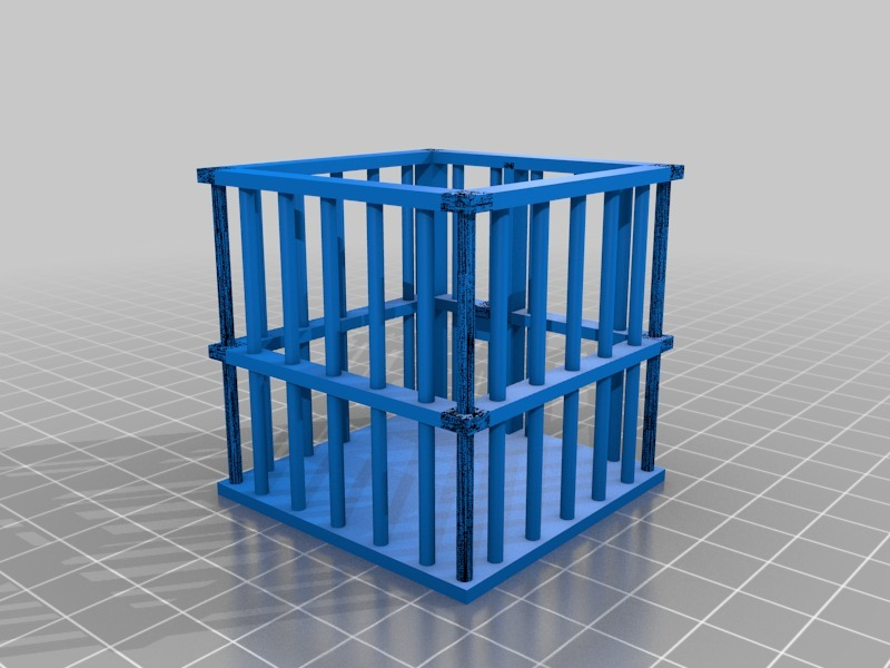 Free 3D file Jail_Cage_2x2x1.7・Object to download and to 3D print・Cults