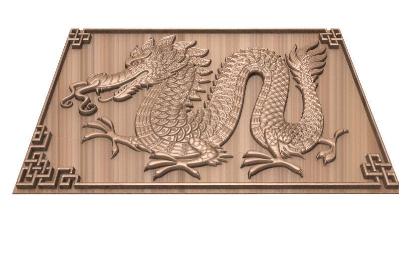 STL file Chinese dragon cnc 🐉・3D printable model to download・Cults