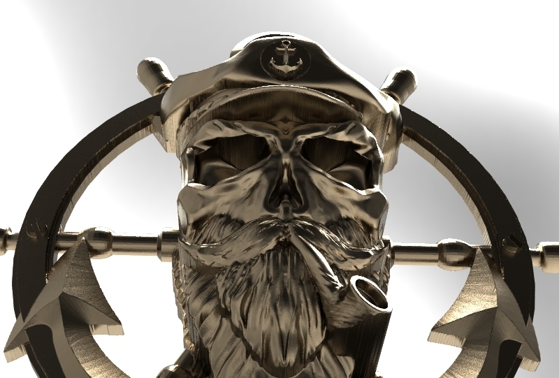 STL file Captain Pirate Skull・3D printing template to download・Cults