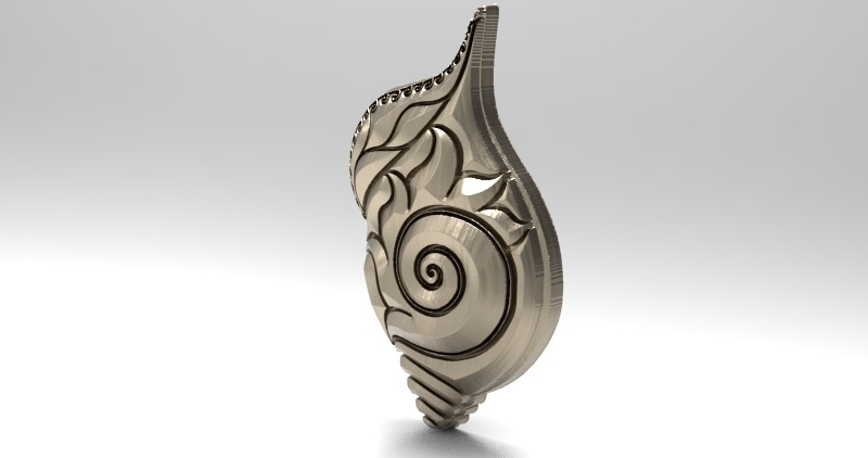 STL file Sea ocean shell pendant 🌊・3D printer design to download・Cults