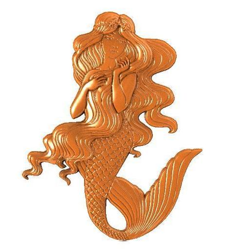 Download STL file Mermaid bas-relief • 3D printer model ・ Cults
