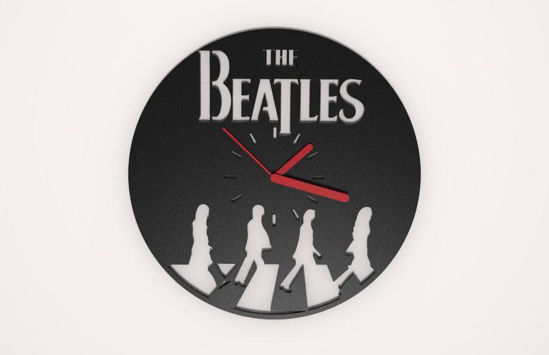 STL file The Beatles Wall clock・3D printing model to download・Cults