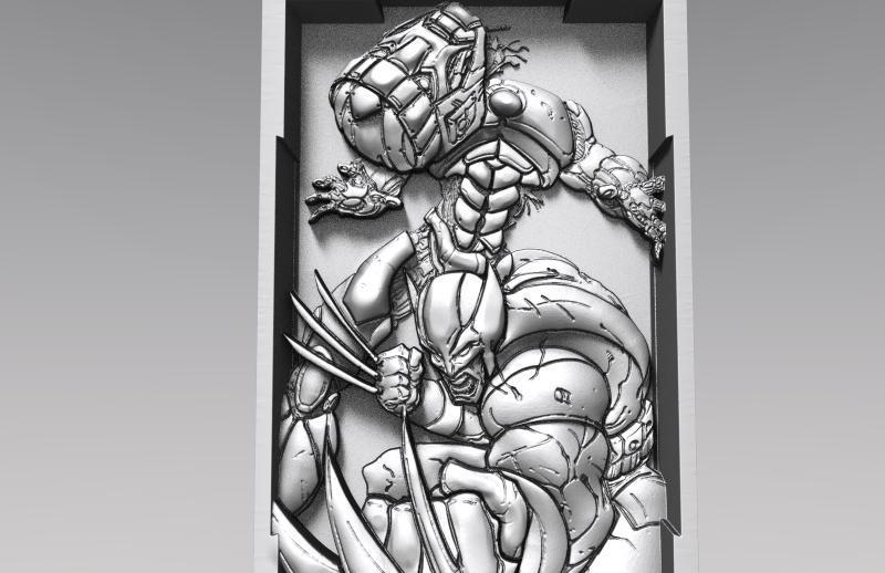 STL file Wolverine bas-relief CNC・3D printer design to download・Cults