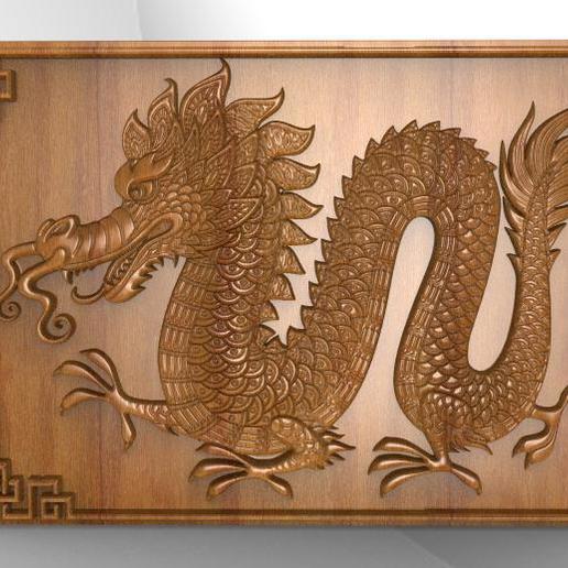 Download STL file Chinese dragon cnc • 3D print template ・ Cults