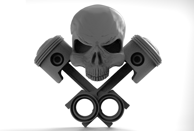 STL file Skull pistons 1・3D print model to download・Cults