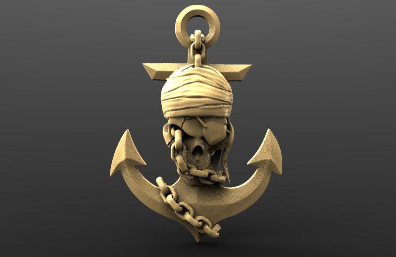 STL file Pirate skull 3・3D printer model to download・Cults
