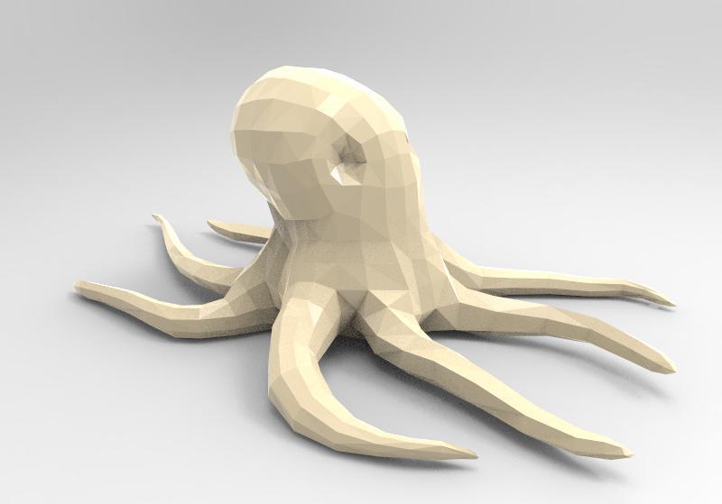 STL file Octopus Low-poly・3D printing template to download・Cults