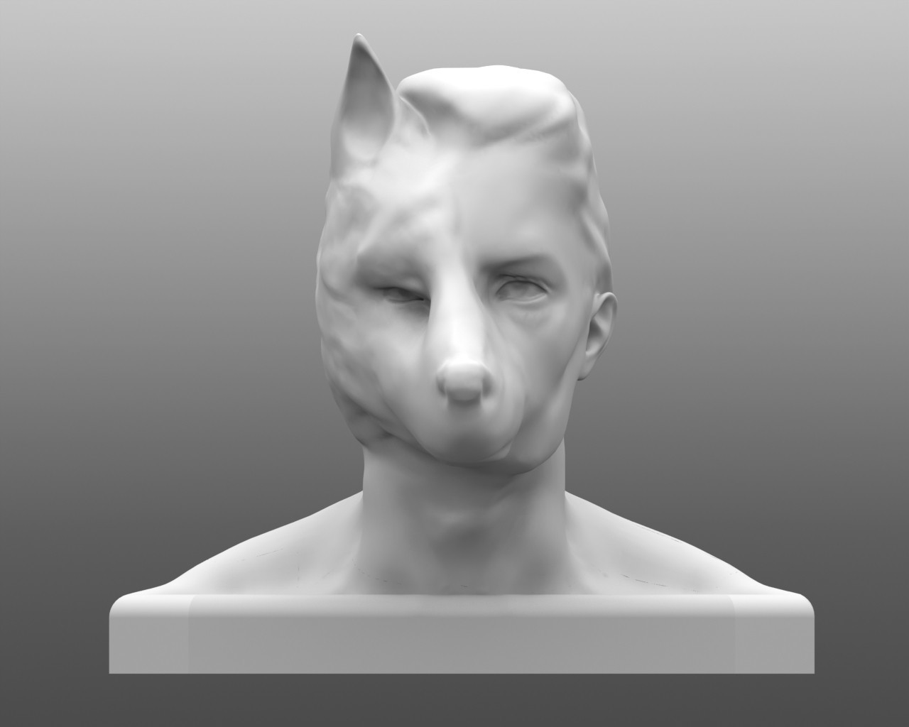 STL file Half Man, Half Wolf・3D printable model to download・Cults