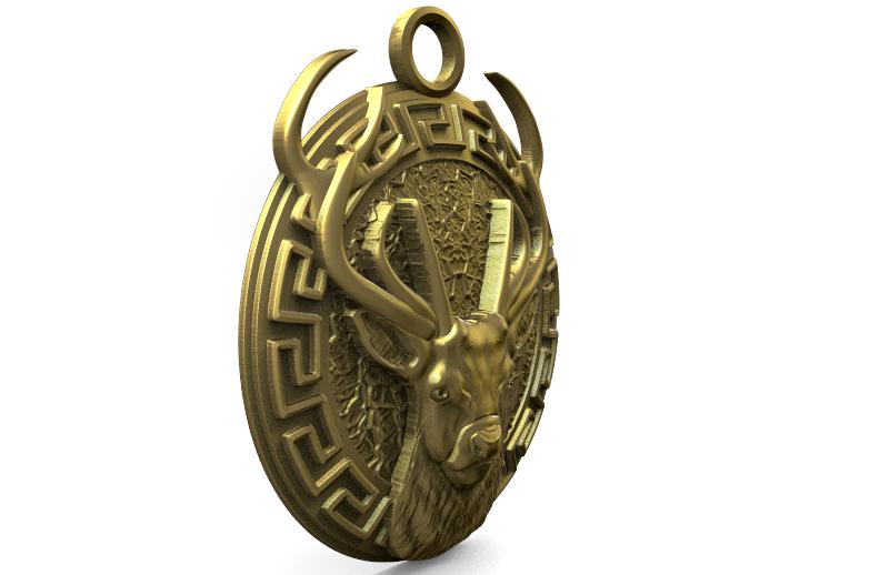 STL file deer pendant・3D printable model to download・Cults