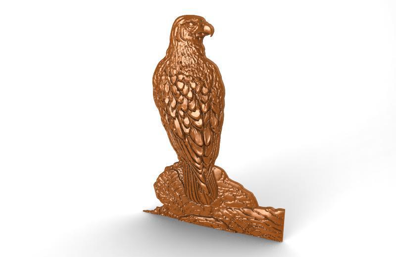 STL file Falcon bas-relief CNC・3D printer design to download・Cults