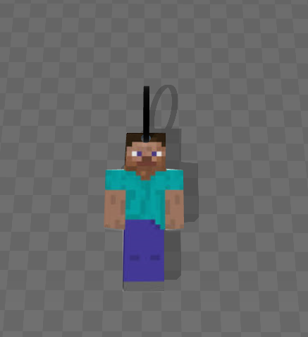 Free OBJ file Key ring Steve・Object to download and to 3D print・Cults