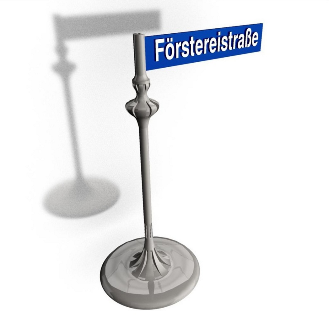 Free STL file Street sign - Witzlebenstraße Lepsiusstraße | your Street ...