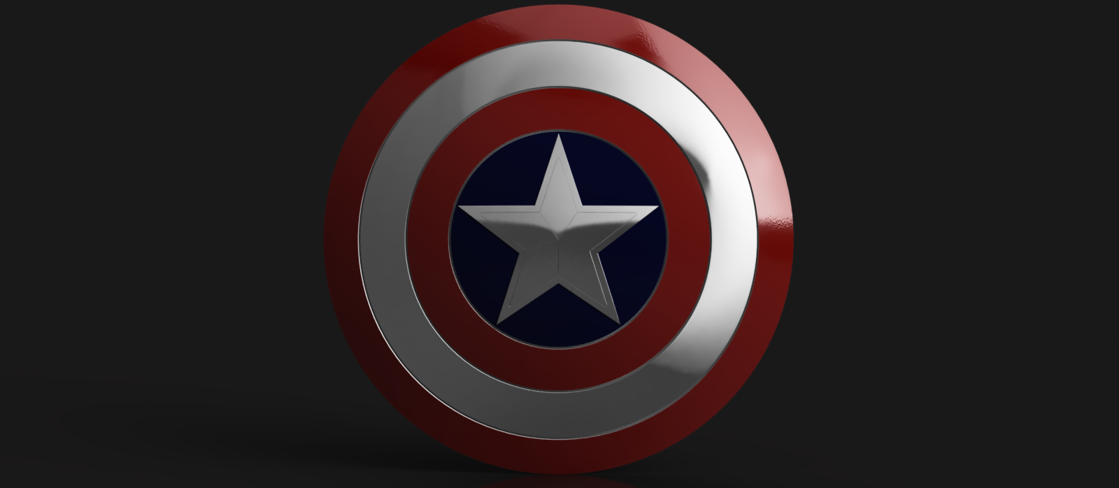 Archivo 3D Escudo del Capitán América de 70 cm de diámetro・Diseño ...