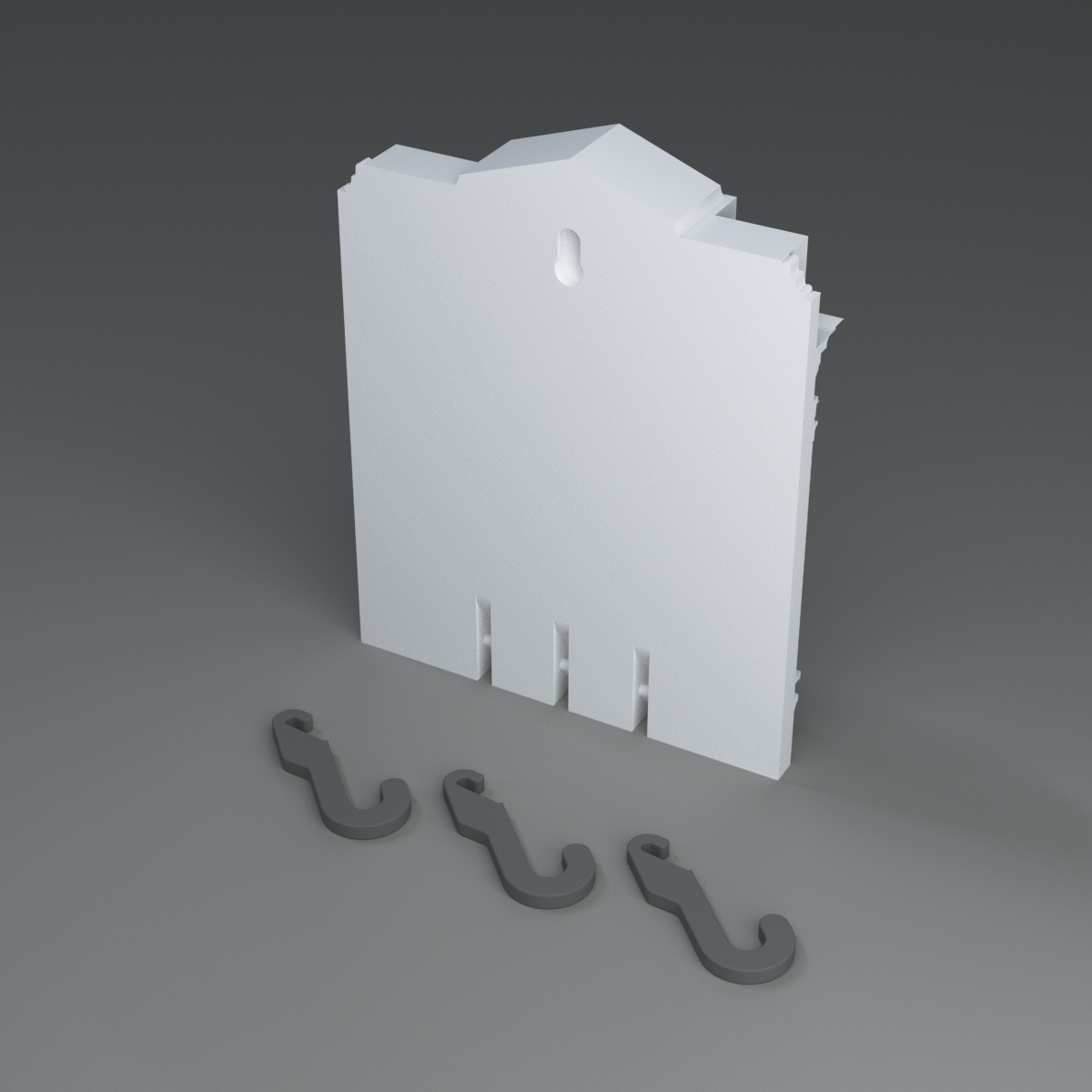 STL file Neoclassical Architecture Key Hook 🔑・3D printing design to ...