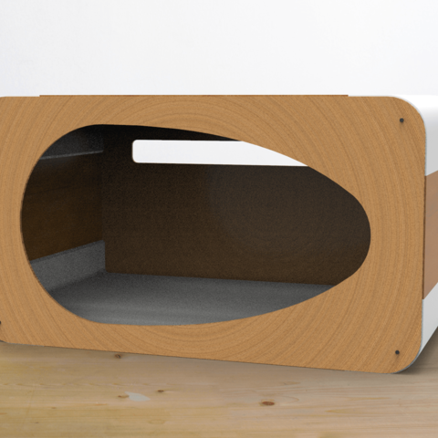 Download STL file Modern cat house • 3D printing object ・ Cults